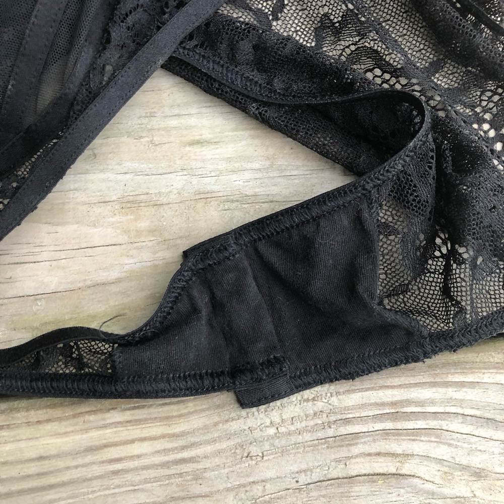 Victoria’s Secret Black Lingerie Lace Body Suit - Gem
